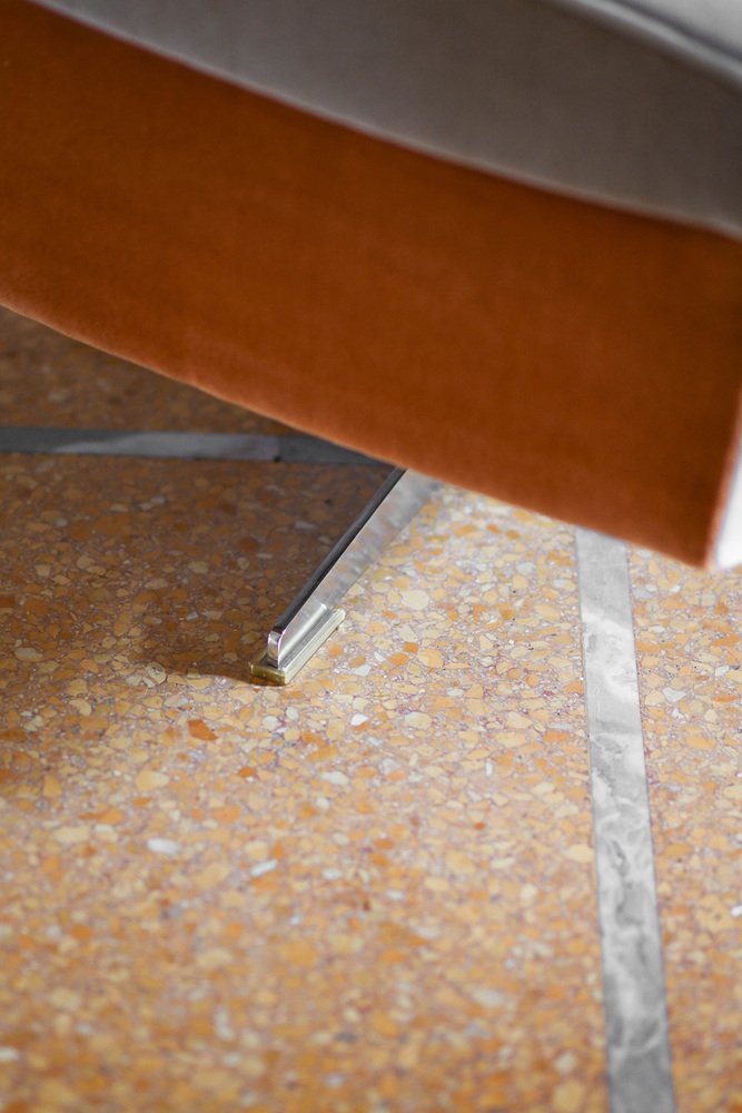 Vintage Swivel Armchairs in Dedar Fabric, 1950s, Set of 2 for sale at ...