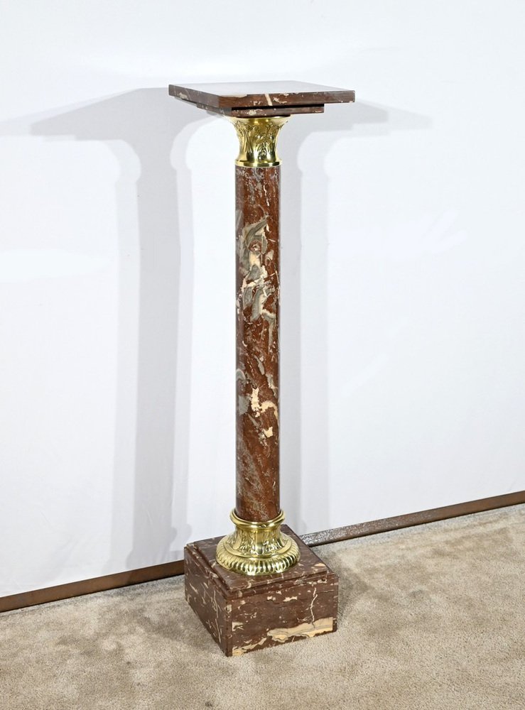 Red Marble Column, Late 19th Century for sale at Pamono