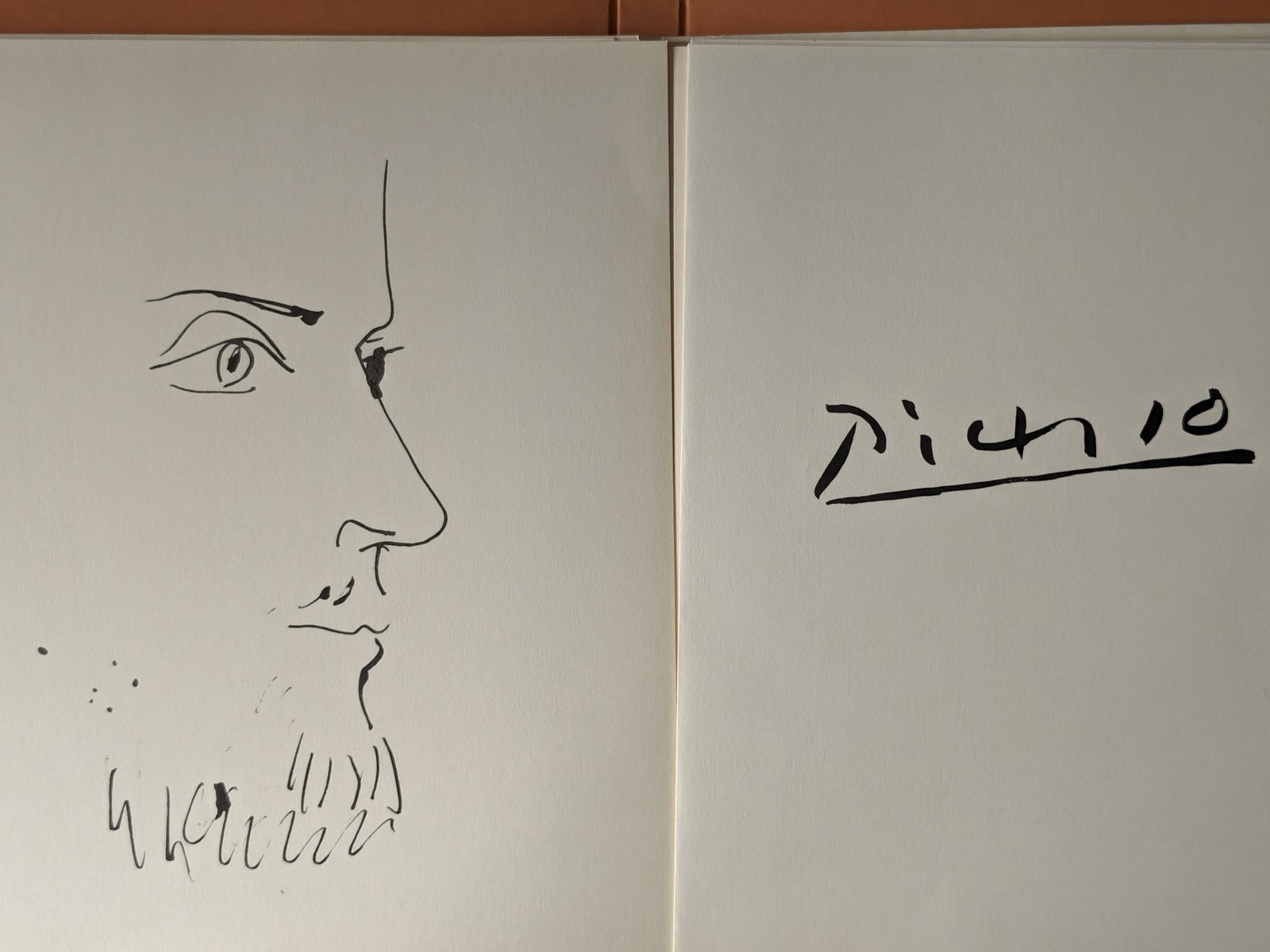 Pablo Picasso, Man Profile, Original Lithograph, 1957 for sale at Pamono