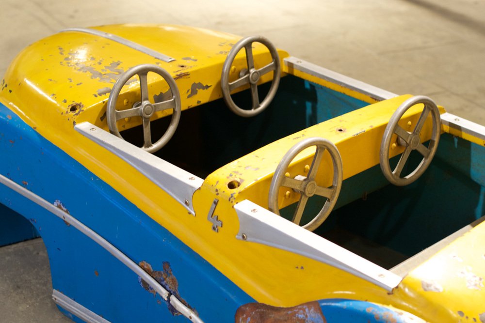 Yellow and Blue Merry-Go-Round Car, 1952 for sale at Pamono