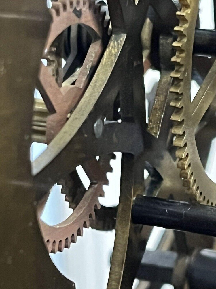 Large Skeleton Clock with Case and Key for sale at Pamono