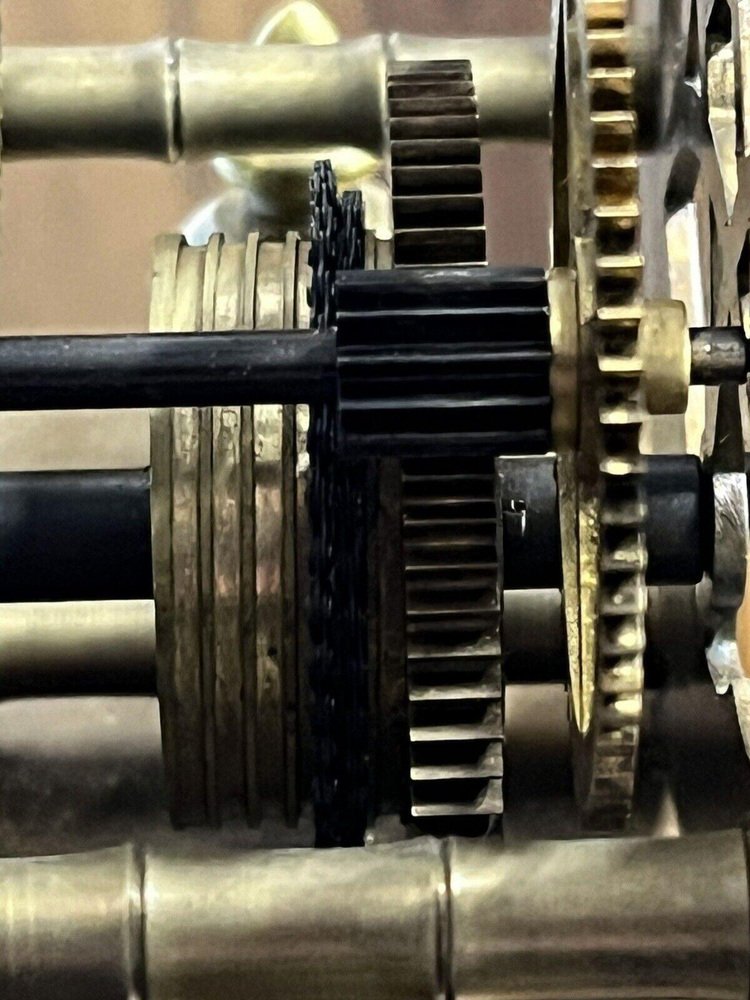 Large Skeleton Clock with Case and Key for sale at Pamono