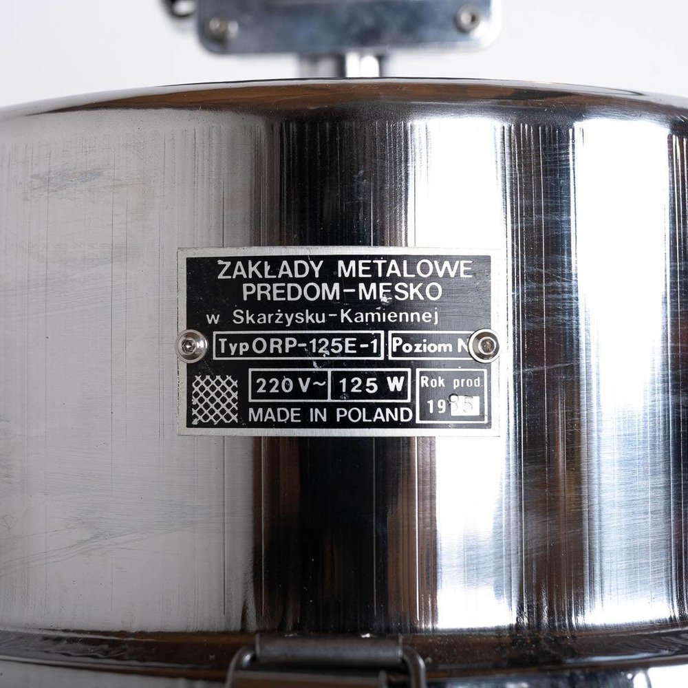 Polish Factory Lights with Prismatic Glass in Olive Green Polished ...