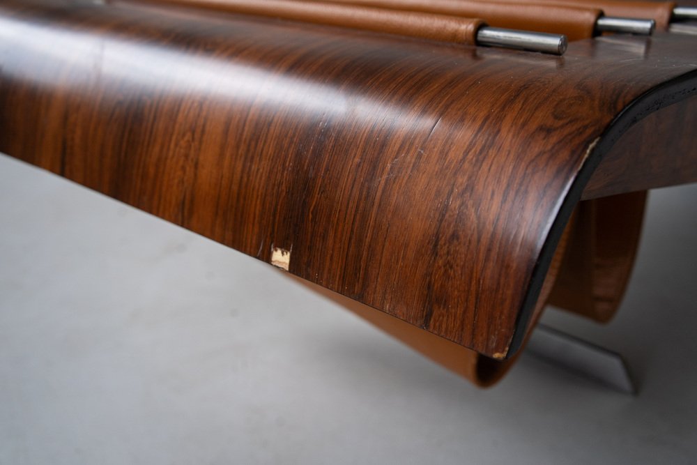 Vintage Onda Bench with Magazine Rack by Jorge Zalszupin for Atelier ...