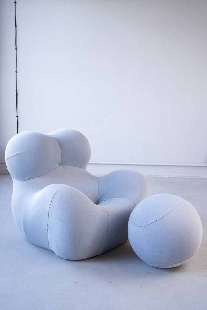 Set of Italian Big Mama Up Chair & Ottoman attributed to Gaetano Pesce ...