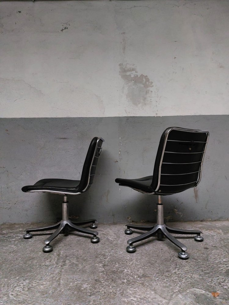 Italienische Bürostühle von Gaston Rinaldi, 1970, 2er Set bei Pamono kaufen