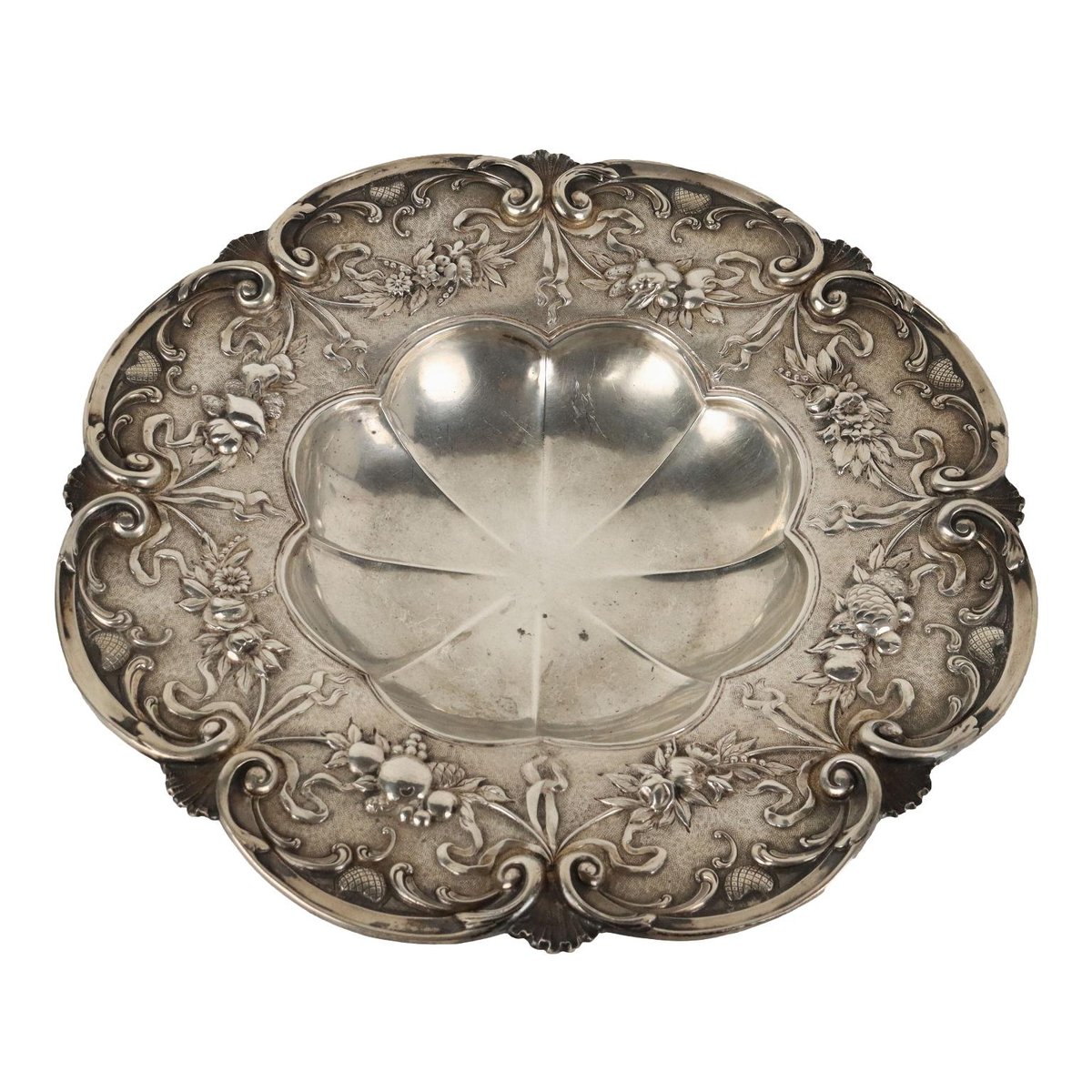 Vintage Stand in Silver for sale at Pamono