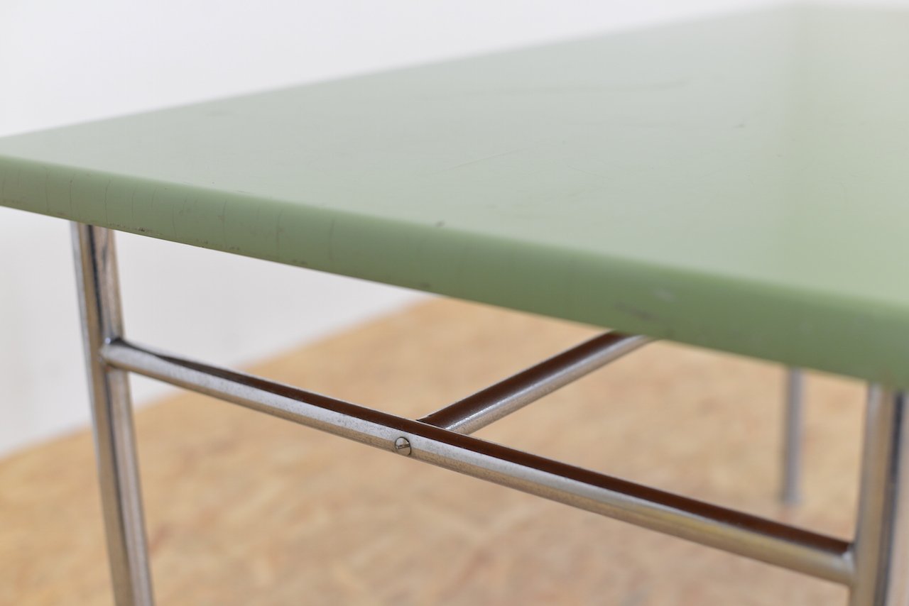 Vintage Green Tubular Steel Table for sale at Pamono