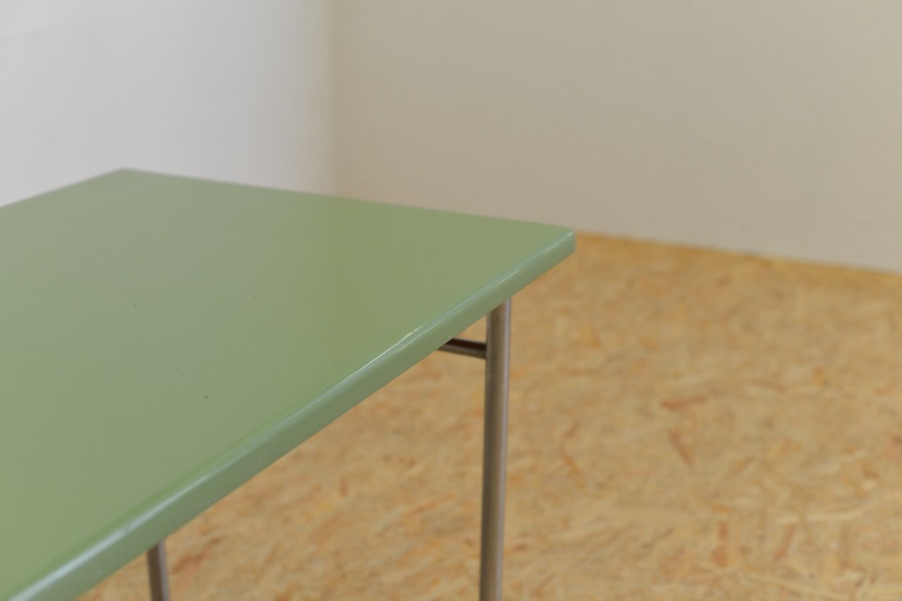 Vintage Green Tubular Steel Table for sale at Pamono
