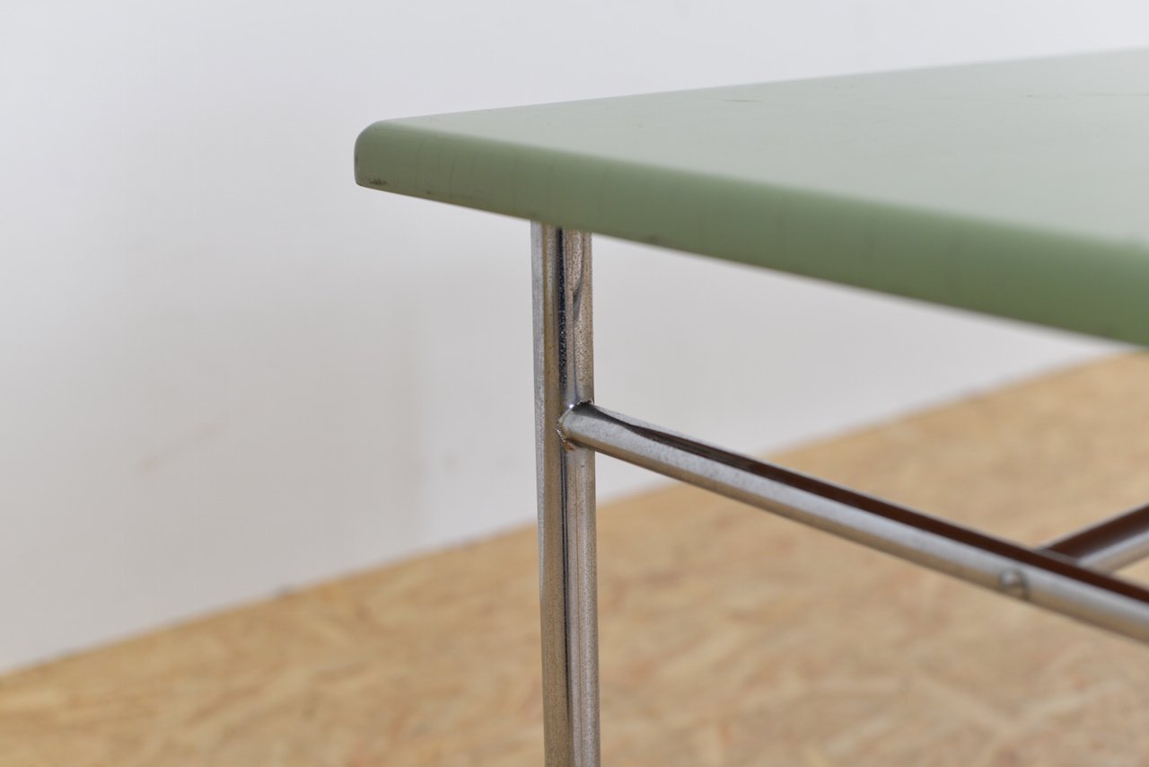 Vintage Green Tubular Steel Table for sale at Pamono