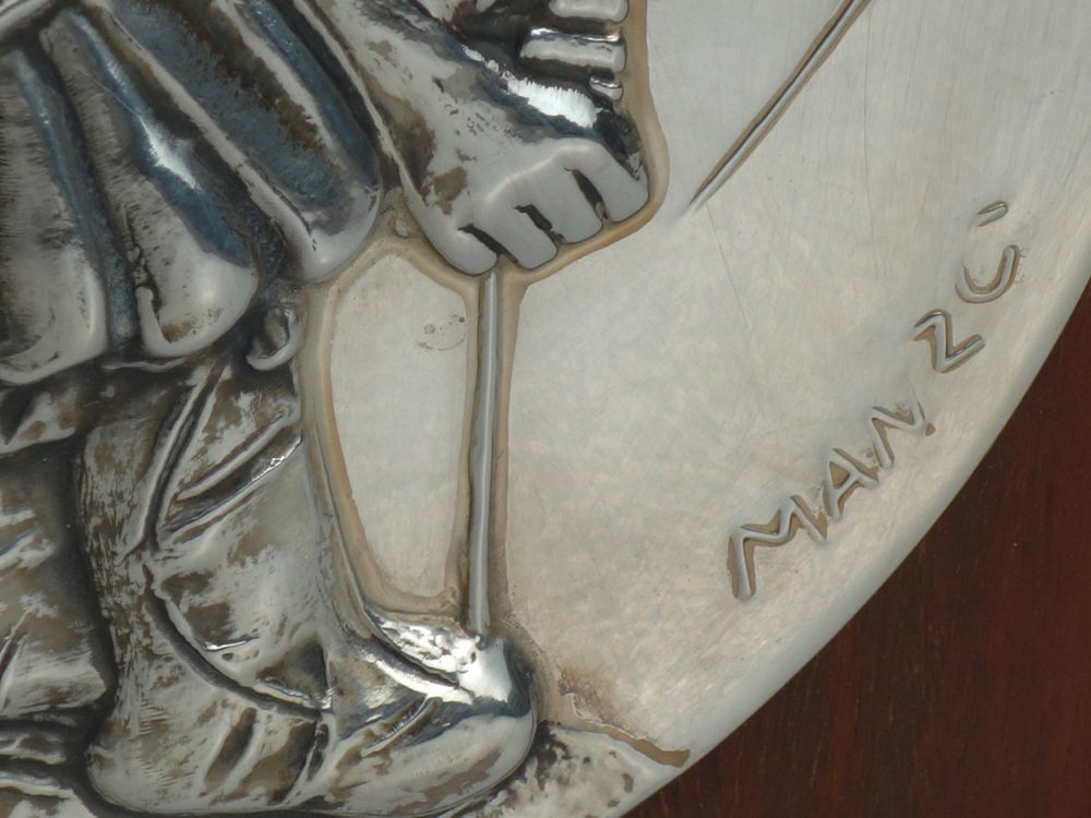 Limited Edition Silver Relief by Giacomo Manzù for Franklin Mint, 1970s ...