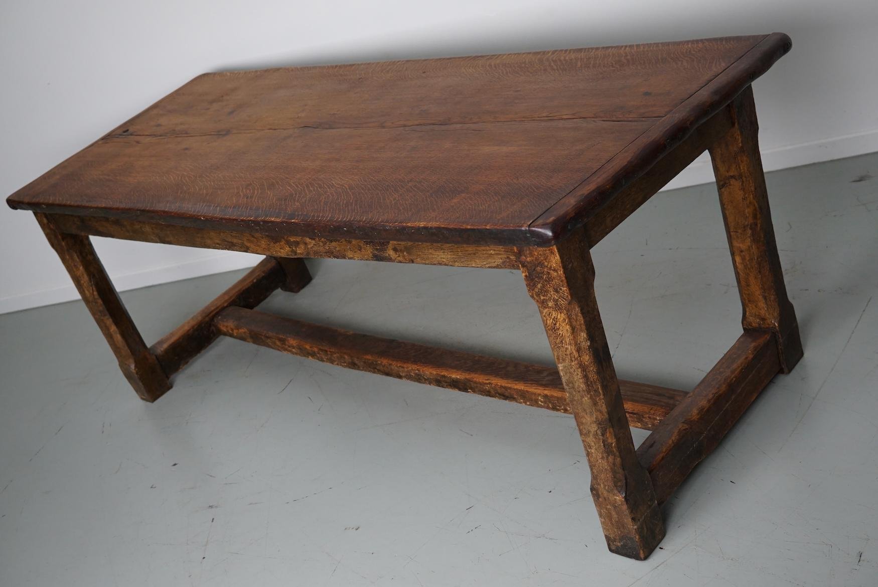 Antique 18th Century French Rustic Farmhouse Dining Table in Oak for ...