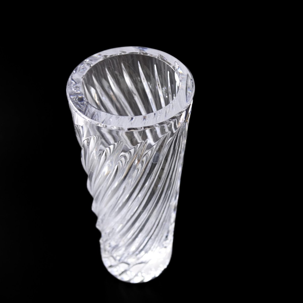 Vintage Cylinder Shaped Crystal Vase from Orrefors for sale at Pamono