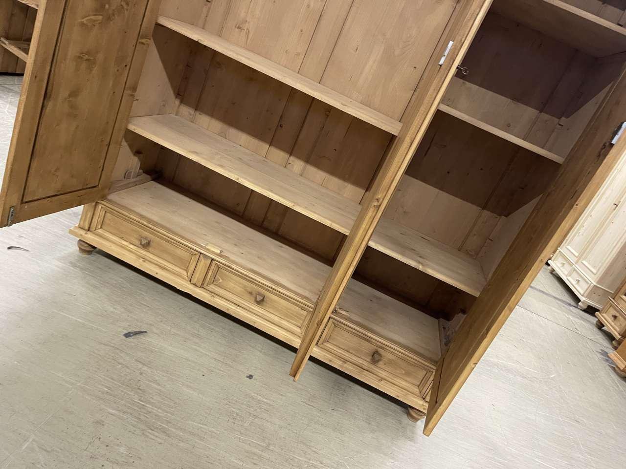 Vintage Rustic Wooden Wardrobe for sale at Pamono