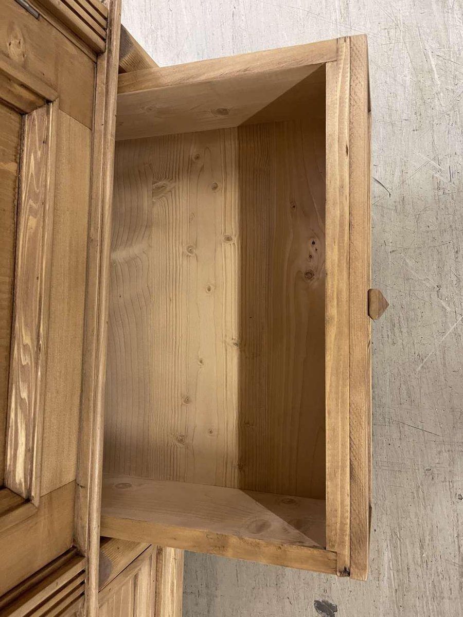 Vintage Rustic Wooden Wardrobe for sale at Pamono