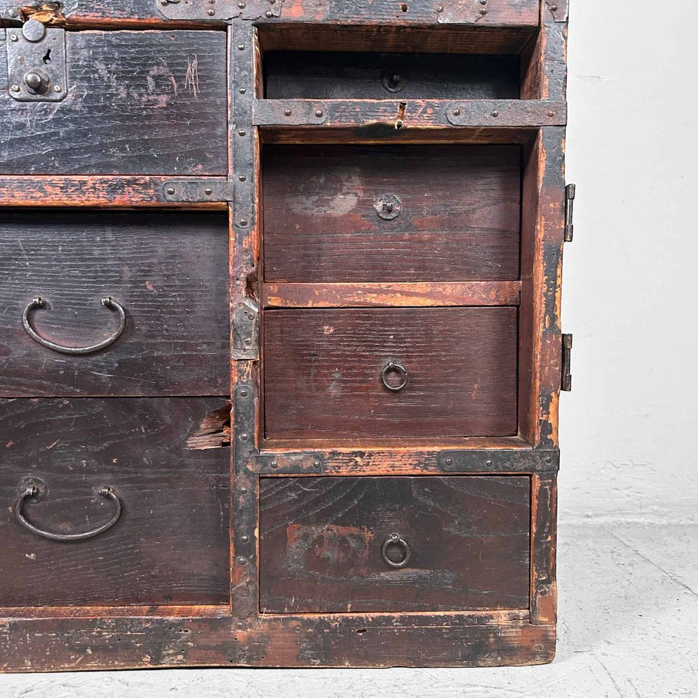 Japanese Traditional Tansu Storage Cabinet, 1890s for sale at Pamono