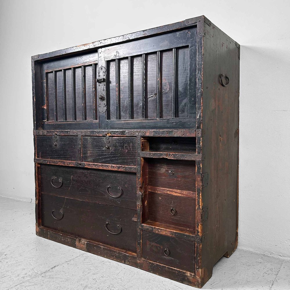 Japanese Traditional Tansu Storage Cabinet, 1890s for sale at Pamono