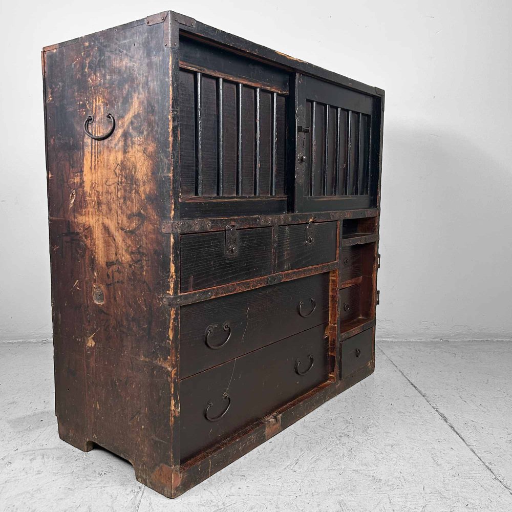 Japanese Traditional Tansu Storage Cabinet, 1890s for sale at Pamono