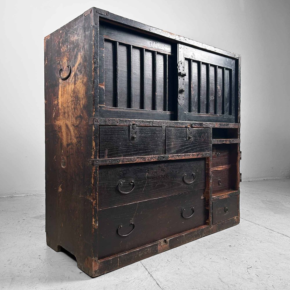 Japanese Traditional Tansu Storage Cabinet, 1890s for sale at Pamono