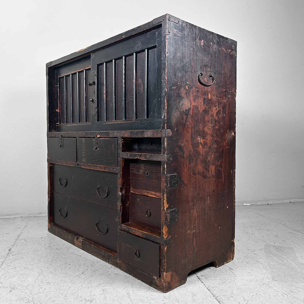 Japanese Traditional Tansu Storage Cabinet, 1890s for sale at Pamono