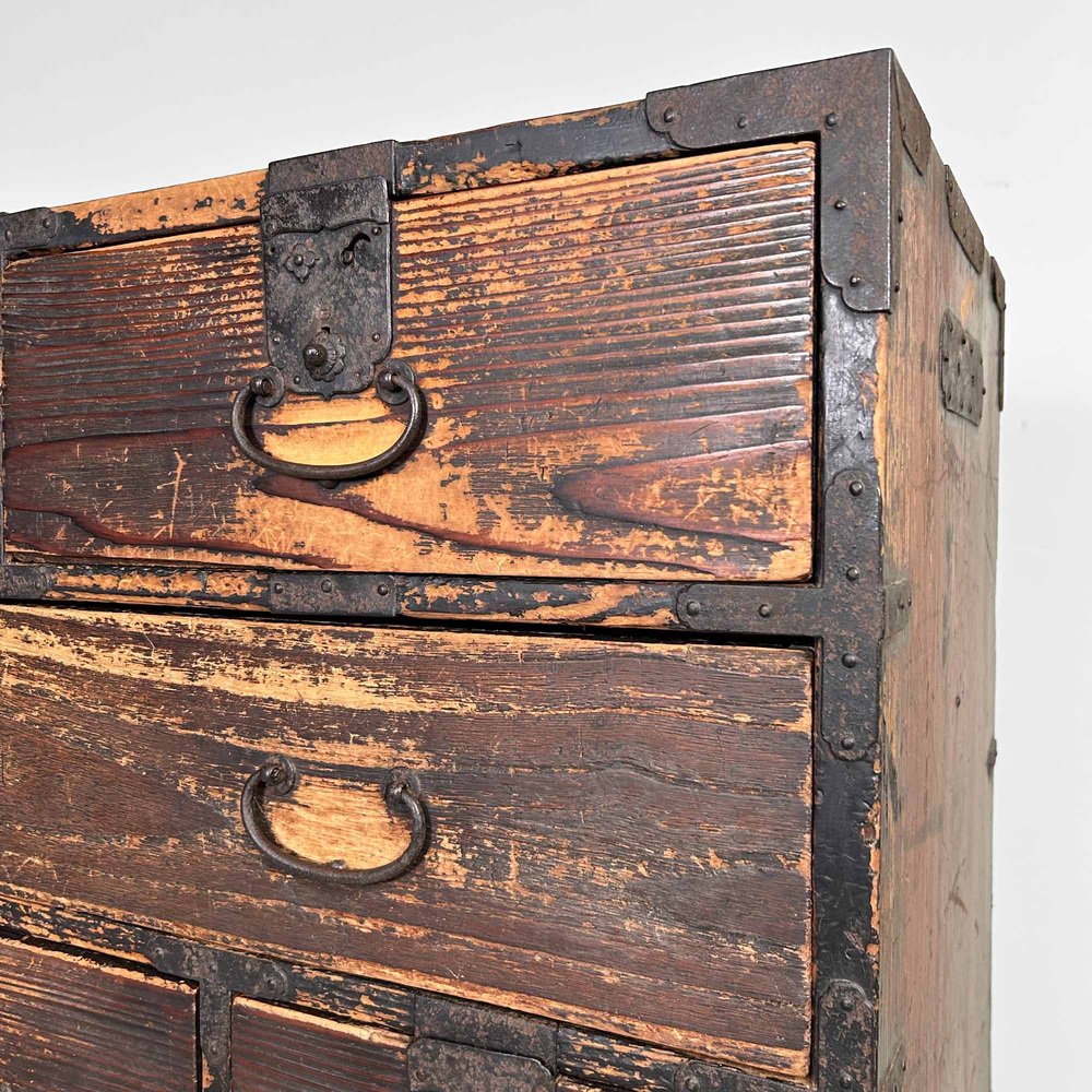 Japanese Traditional Tansu Storage Cabinet, 1890s for sale at Pamono