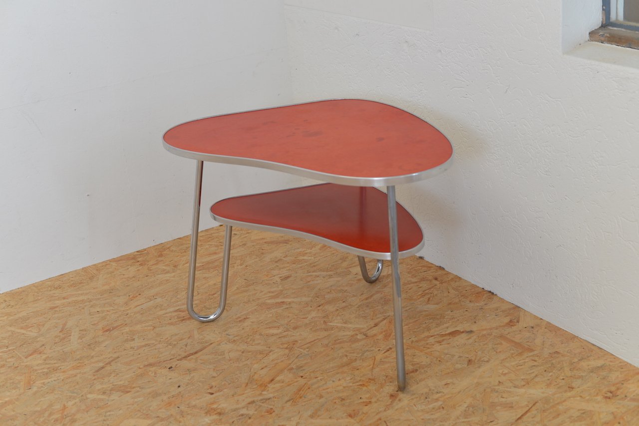 Vintage Red Kidney Coffee Table for sale at Pamono