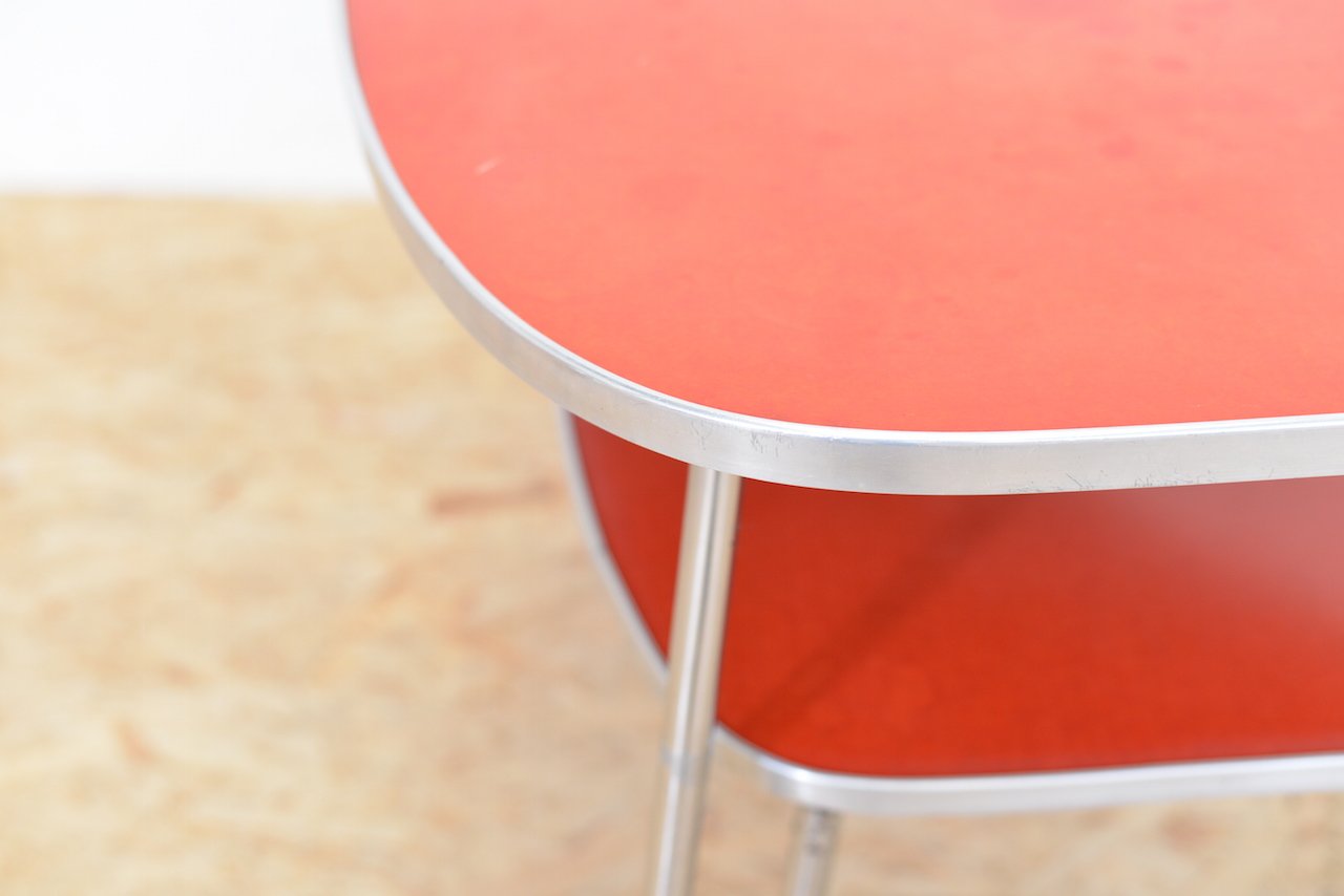 Vintage Red Kidney Coffee Table for sale at Pamono