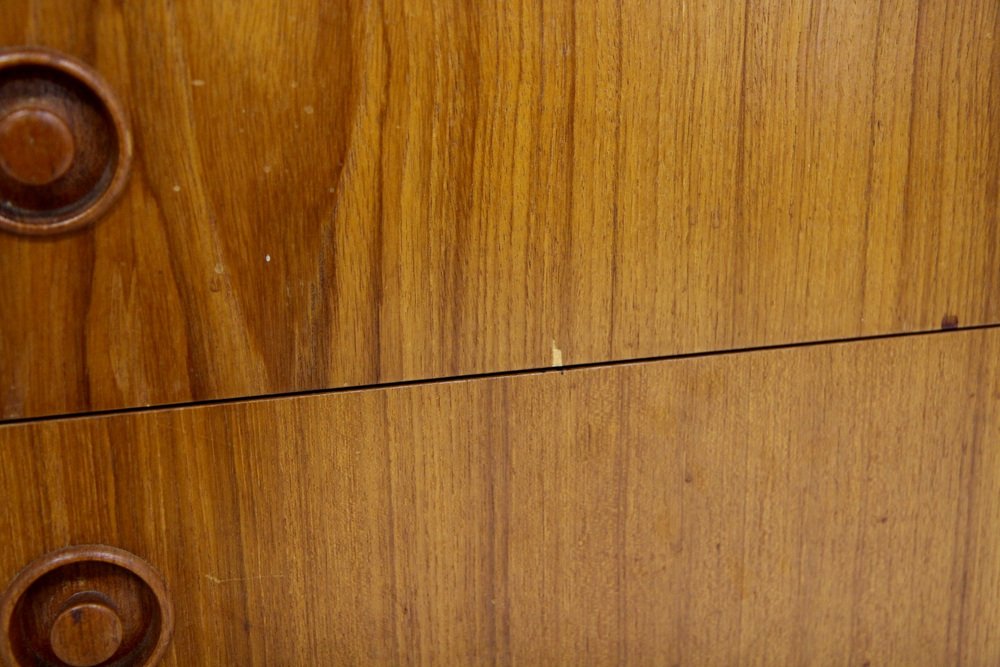 Scandinavian Tallboy Dresser in Teak, Sweden, 1960s for sale at Pamono