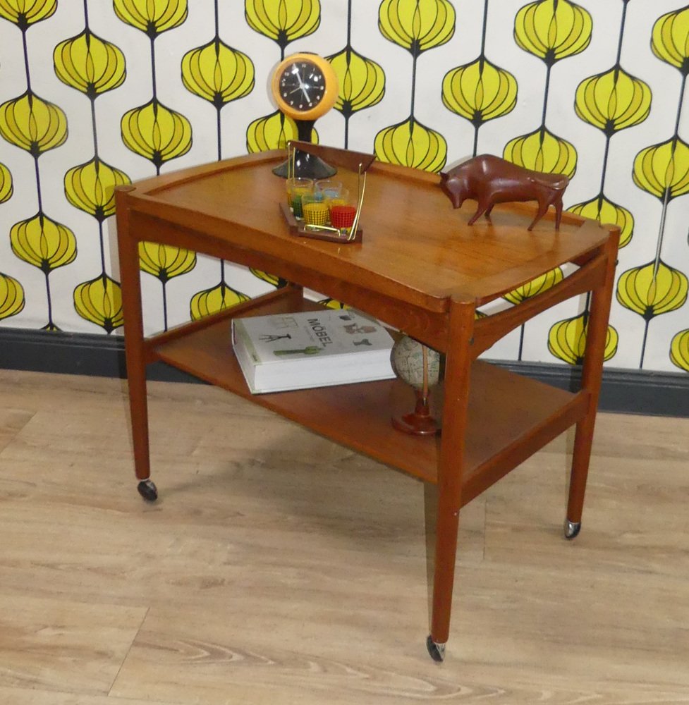 Mid-Century Danish Teak Serving Trolley by Poul Hundevad for ...