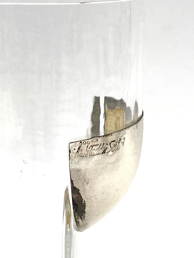 Hollywood Regency Silver Cocktail Set by Taddei Sestini for Kristal ...