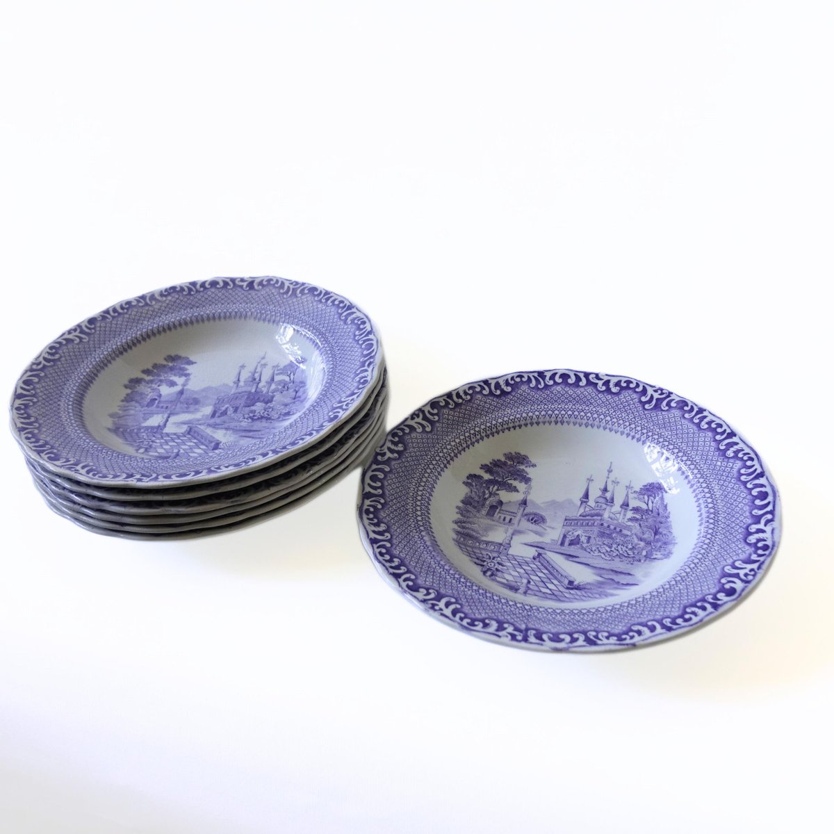 Large Antique Deep Plates from Rörstrand, Set of 6 for sale at Pamono