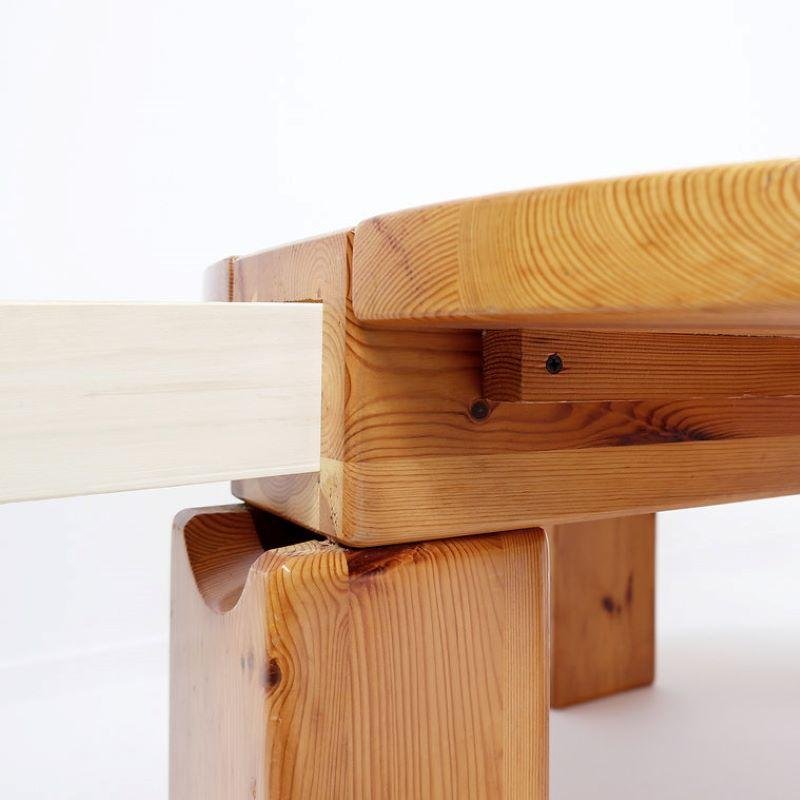 Large Coffee Table in Pinewood, 1970s for sale at Pamono