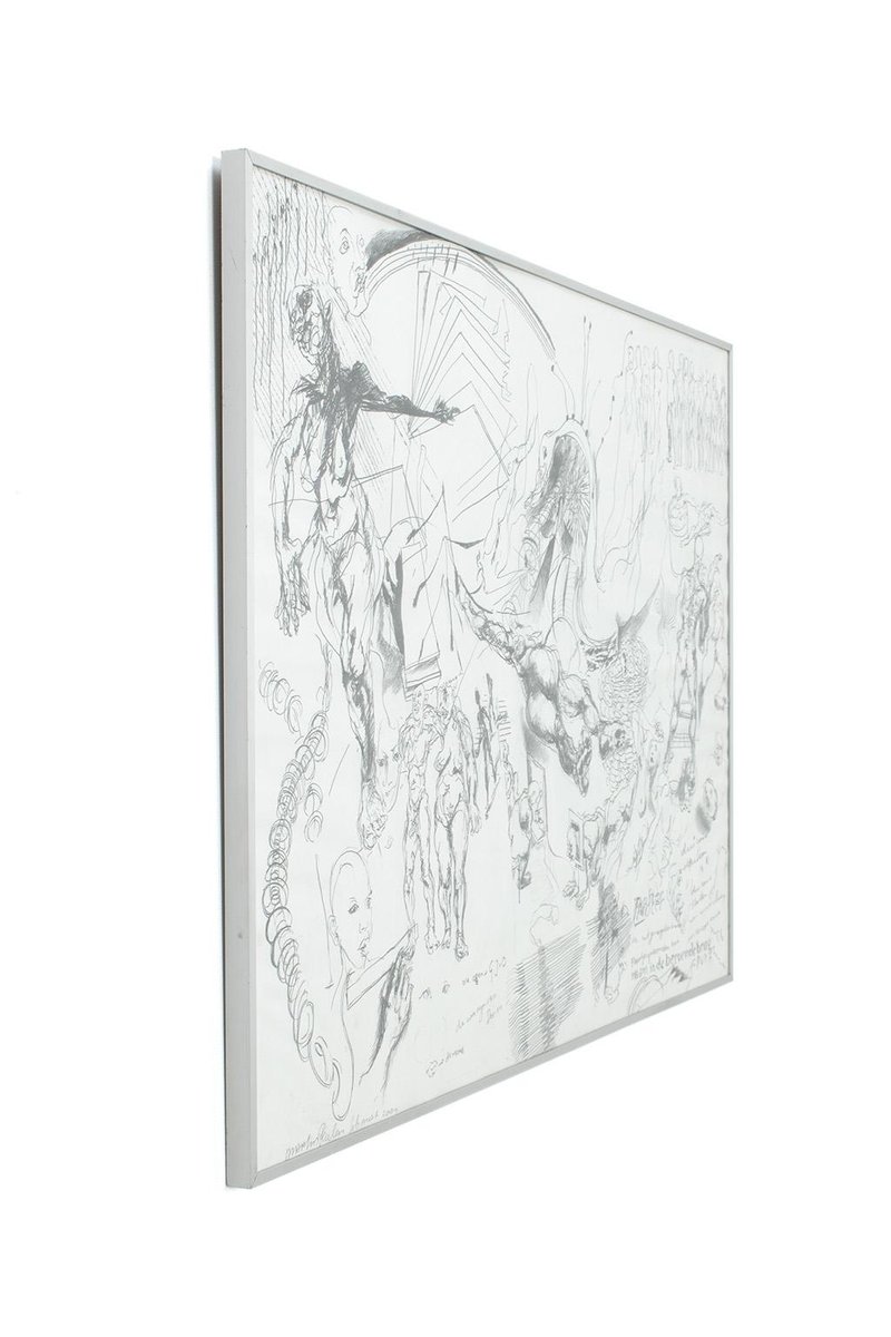 Martin Peulen, Composition, Pencil Drawing for sale at Pamono