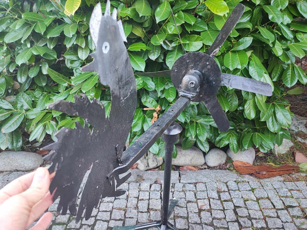 Indicatore del vento Art Deco in metallo, anni '40 in vendita su Pamono