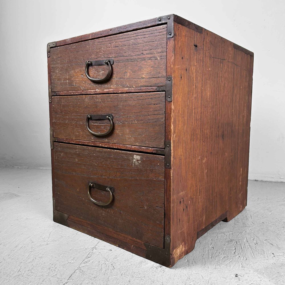 Small Japanese Tansu Drawer Chest, 1920s for sale at Pamono