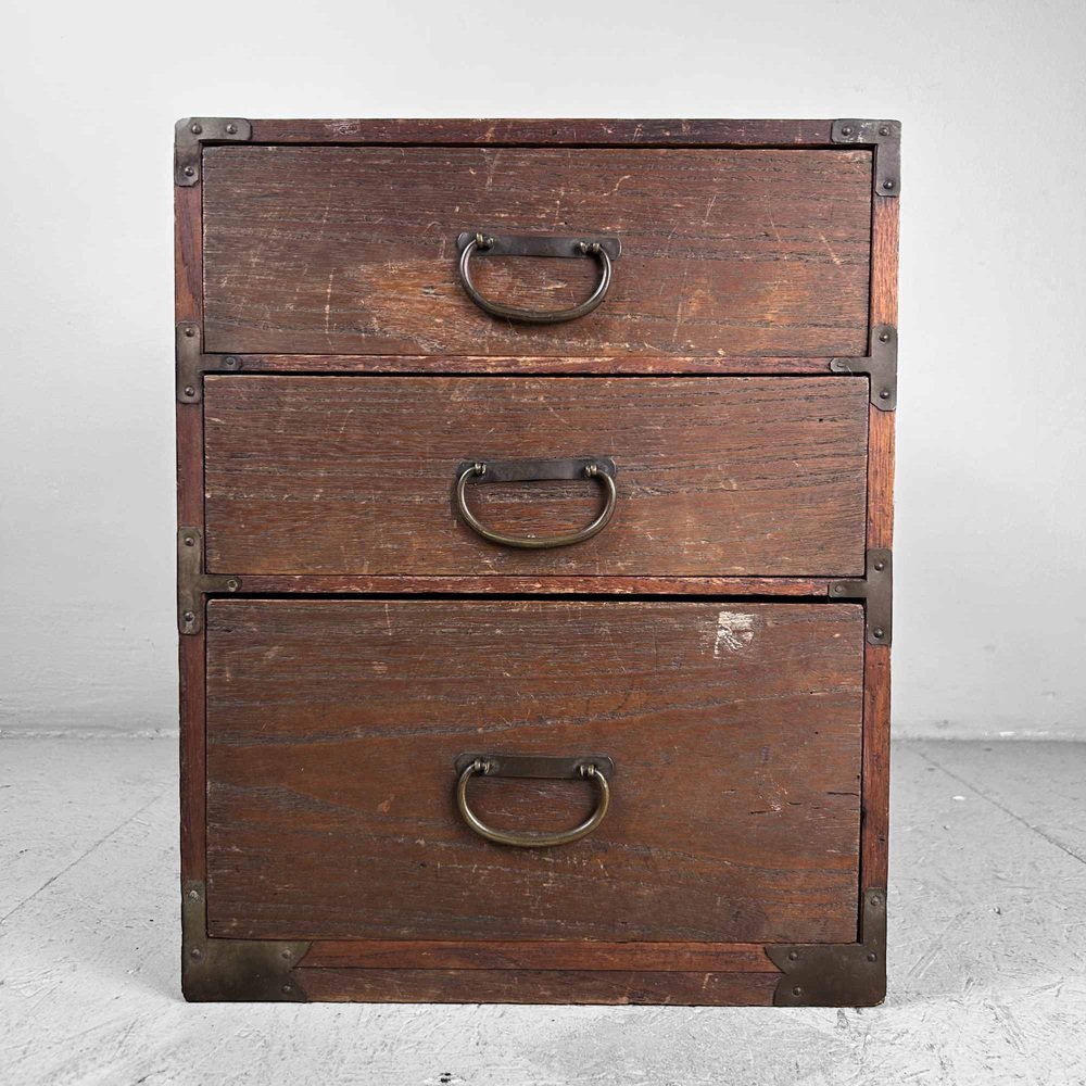 Small Japanese Tansu Drawer Chest, 1920s for sale at Pamono