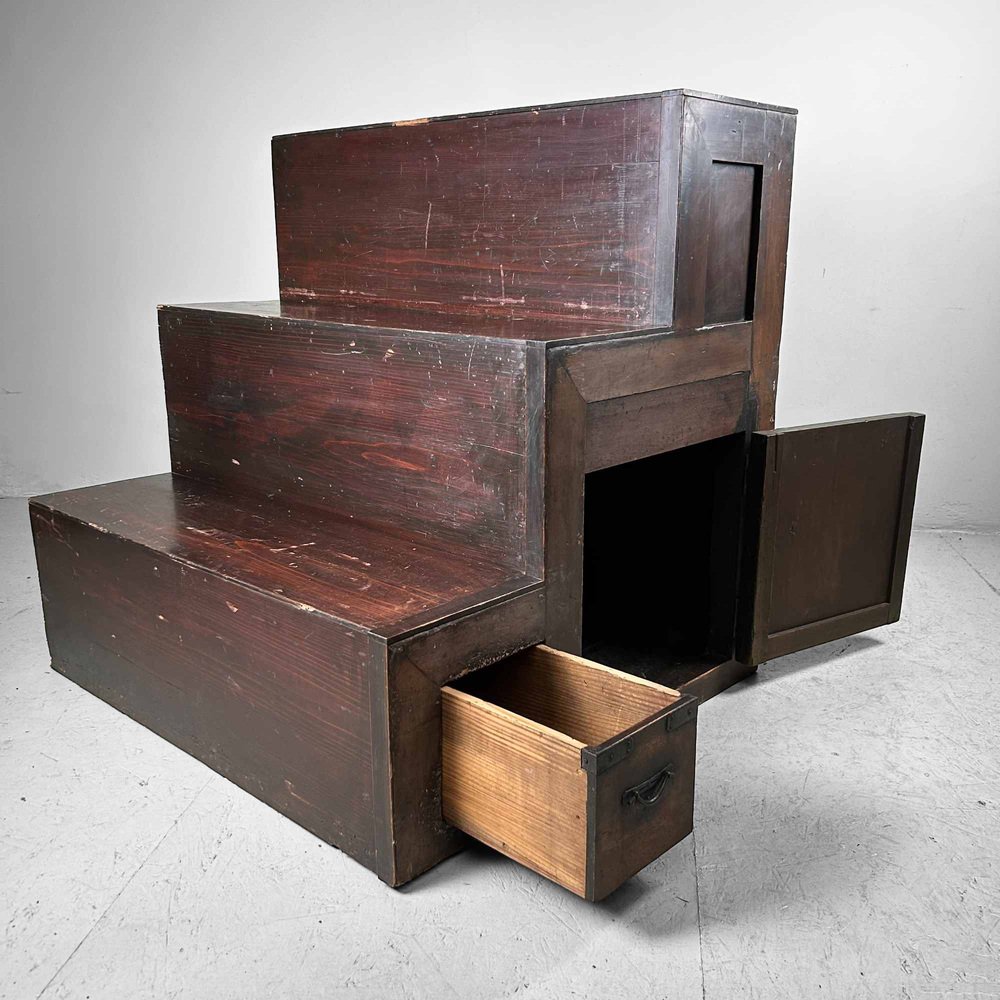 Japanese Staircase Cabinet, 1920s for sale at Pamono