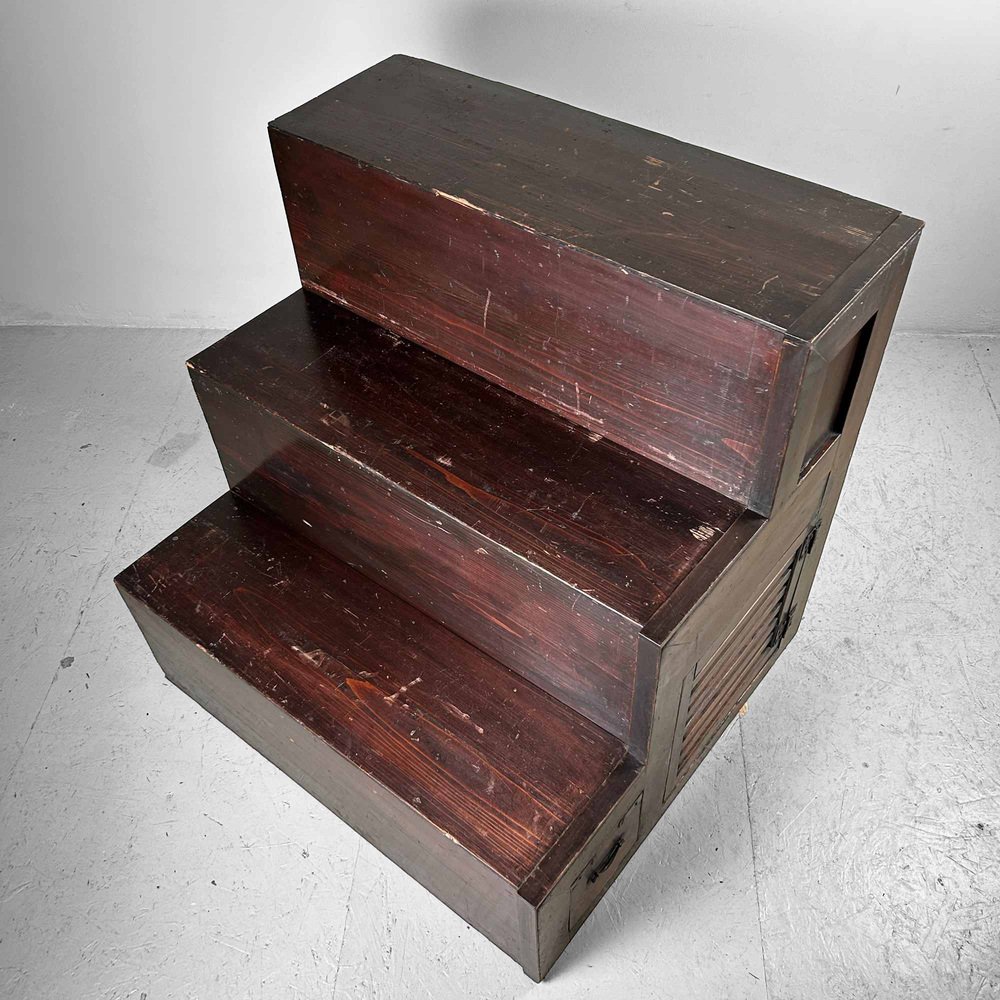 Japanese Staircase Cabinet, 1920s for sale at Pamono
