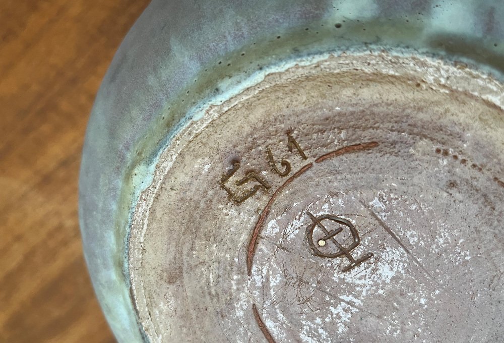 Mid-Century German Studio Pottery Minimalist Vase by Lu and Gerd Grove ...