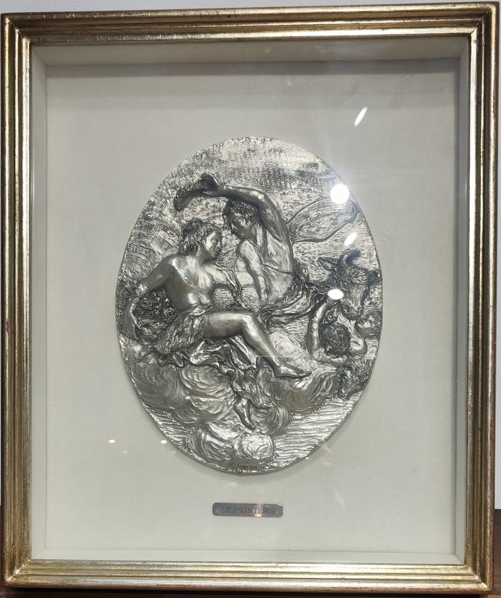 800 Silver Baroque Relief Painting of the Spring for sale at Pamono
