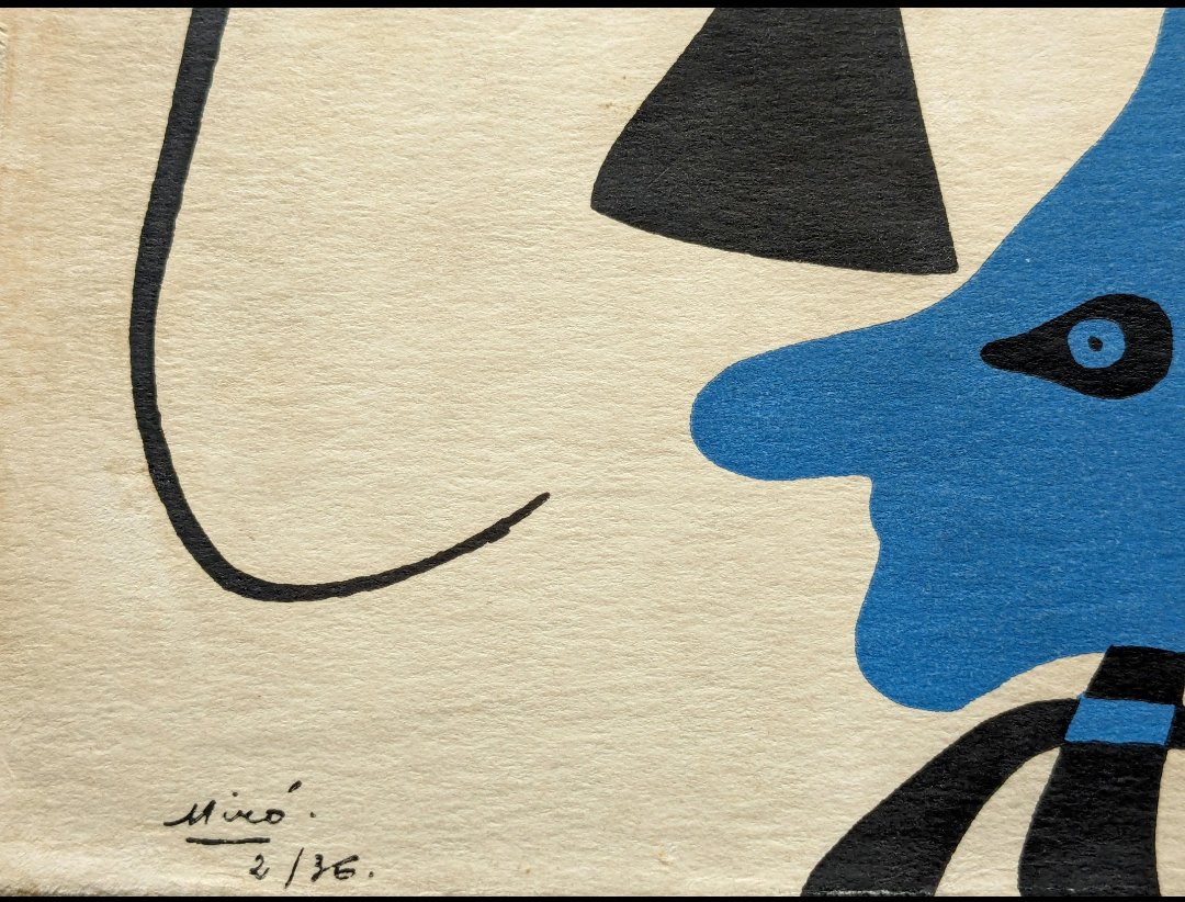 Joan Miro, Transition / Surrealist Character, Lithograph, 1936 for sale ...