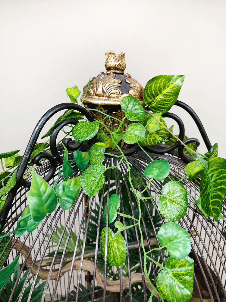 Vintage Iron Royal Decorated Birdcage, 1960s for sale at Pamono