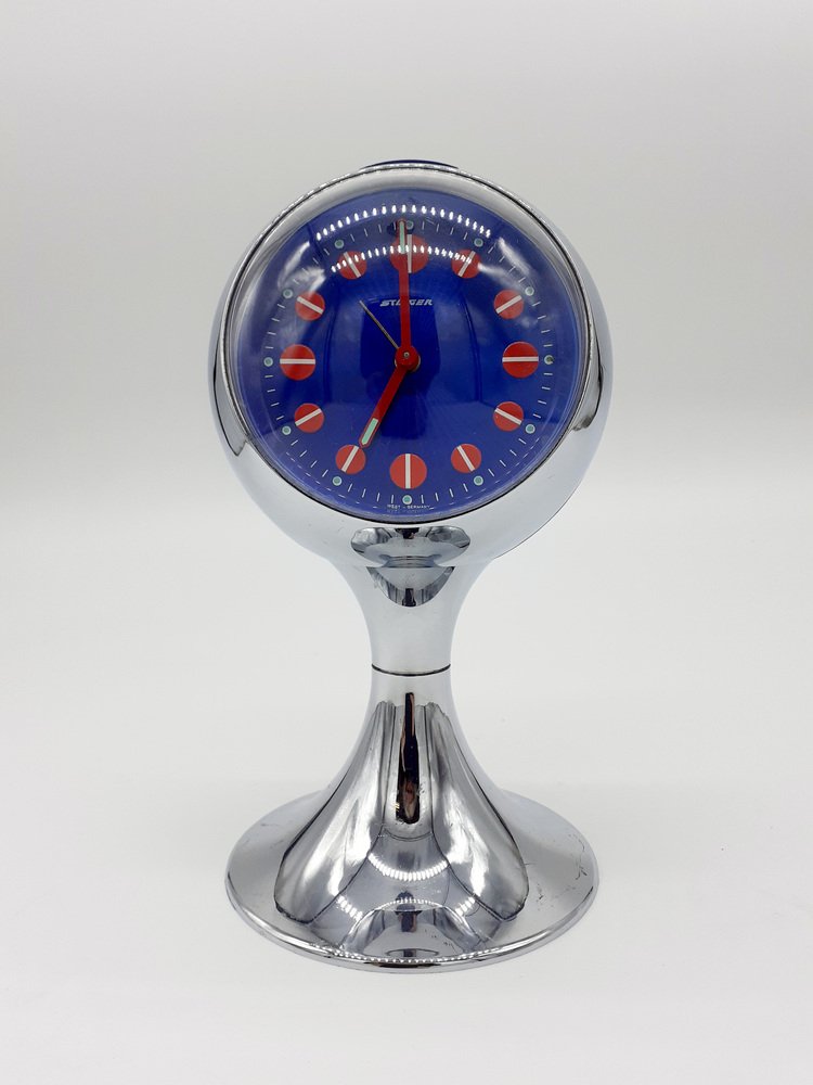 Space Age Clock from Steiger, West Germany, 1970s for sale at Pamono