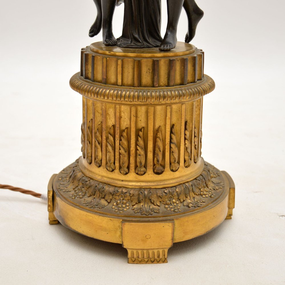 Antike französische Tischlampe aus vergoldeter Bronze, 1880er bei ...
