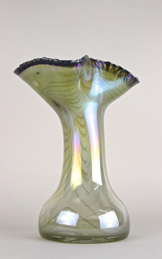 Iridescent Glass Vase by E. Eisch, Germany, 1982 for sale at Pamono
