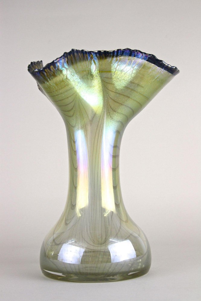 Iridescent Glass Vase by E. Eisch, Germany, 1982 for sale at Pamono