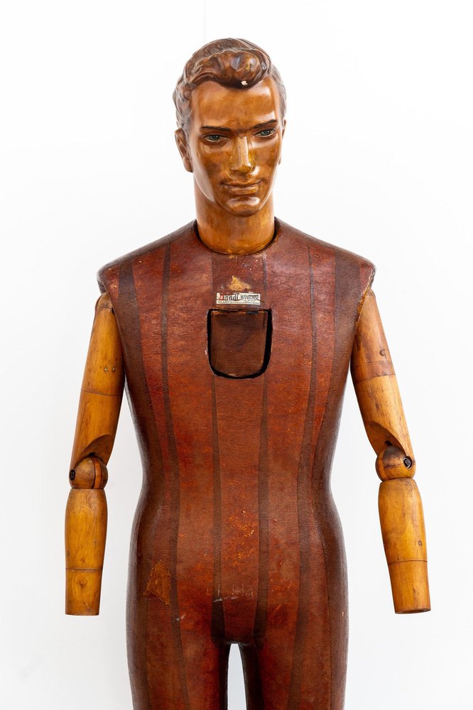 Plaster and Wood Mannequin, 1950s for sale at Pamono