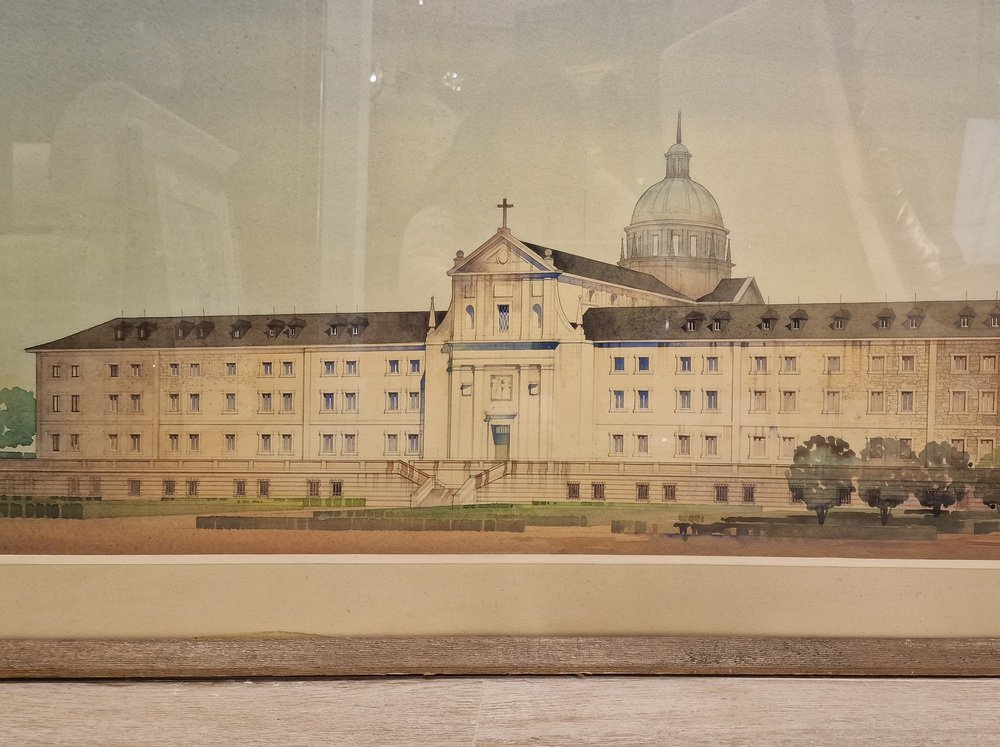 Luis Cervera Vera, Elevation of Architectural Project, 1970, Watercolor ...