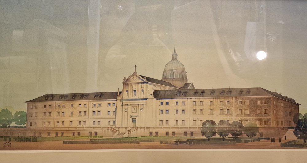 Luis Cervera Vera, Elevation of Architectural Project, 1970, Watercolor ...