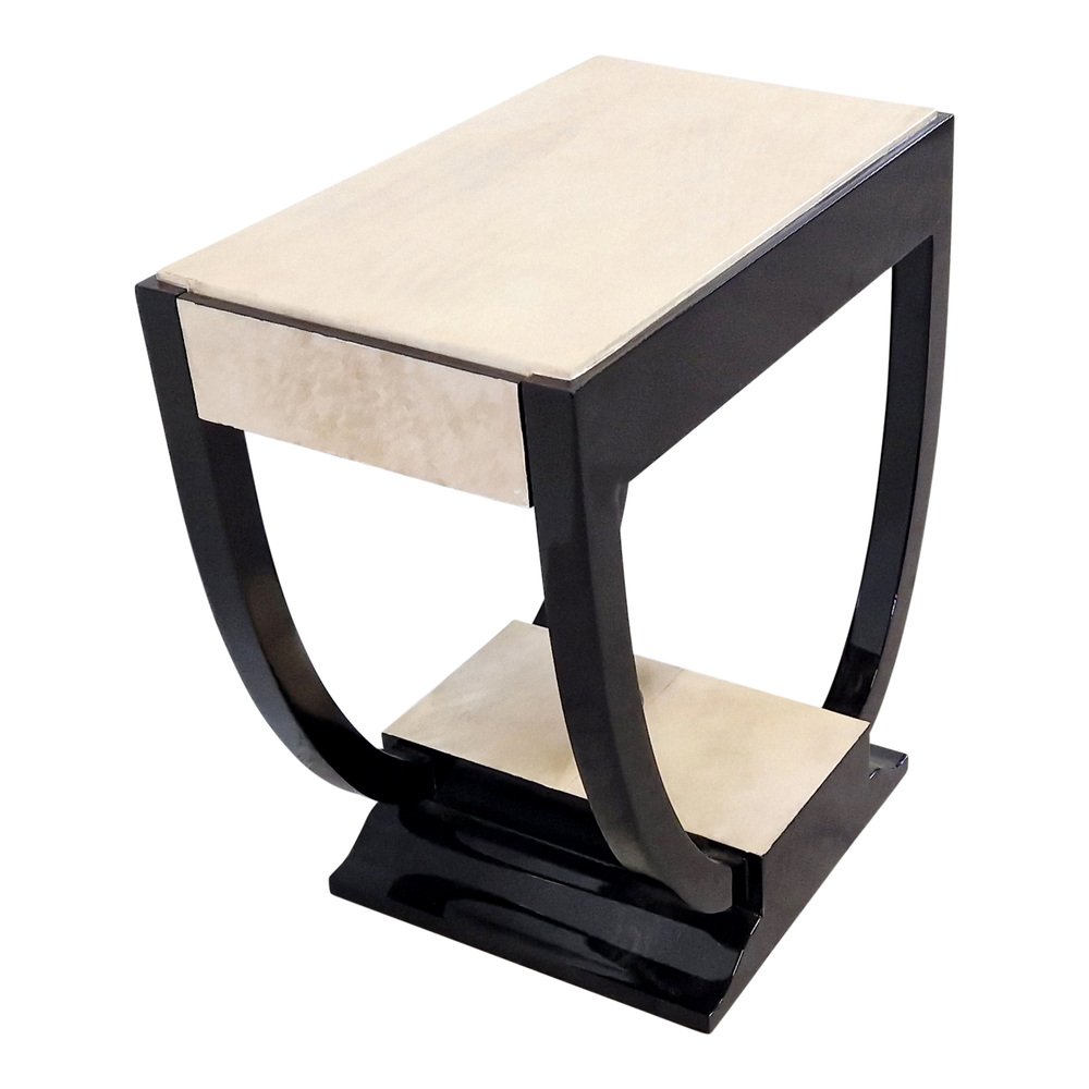 Bifacceral Support Table with Two Side Drawers, 1980s for sale at Pamono